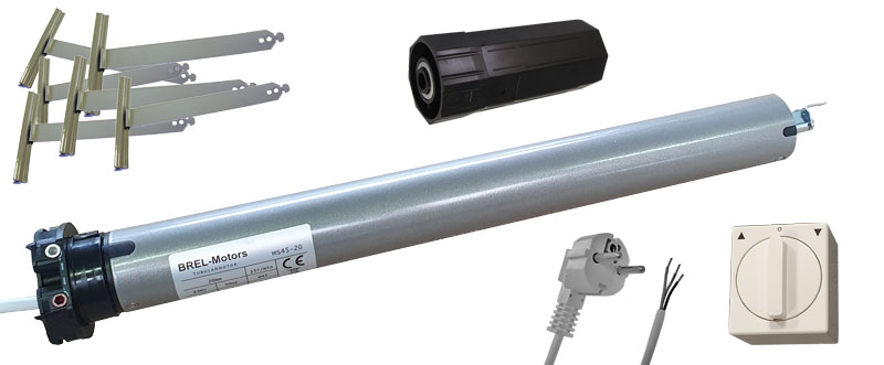 Brel set rolluikmotor met schakelaar, voor as 8k60 (MS45-serie ...